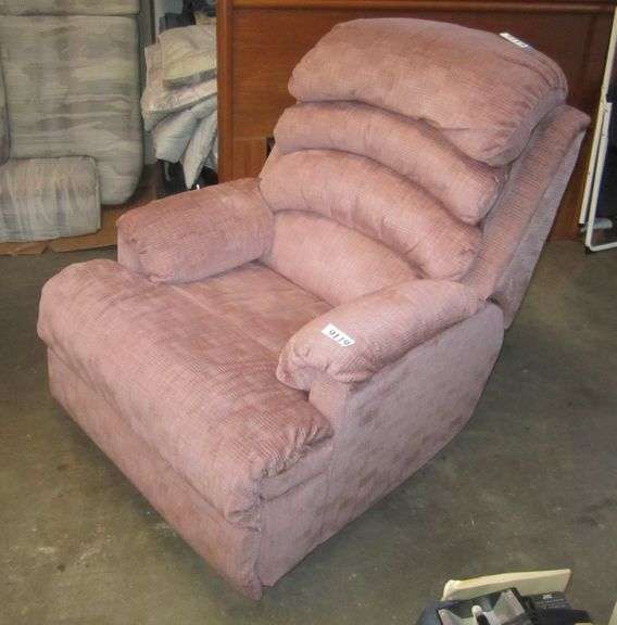 Pink rocker / recliner - Mark Van Hook, Auctioneer