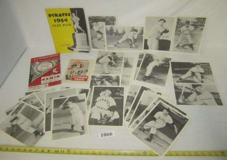 Pittsburgh Pirates 1950 program, 1954 yearbook, photos w/ envelope ...