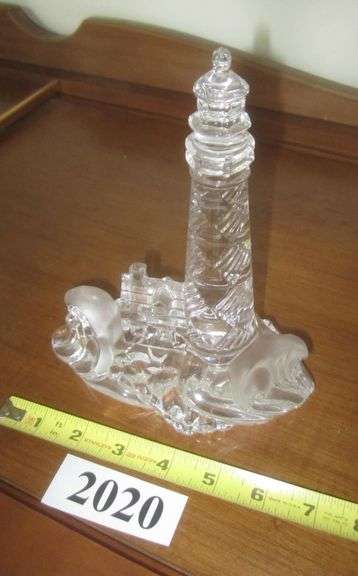 Lenox crystal lighthouse figurine - Mark Van Hook, Auctioneer