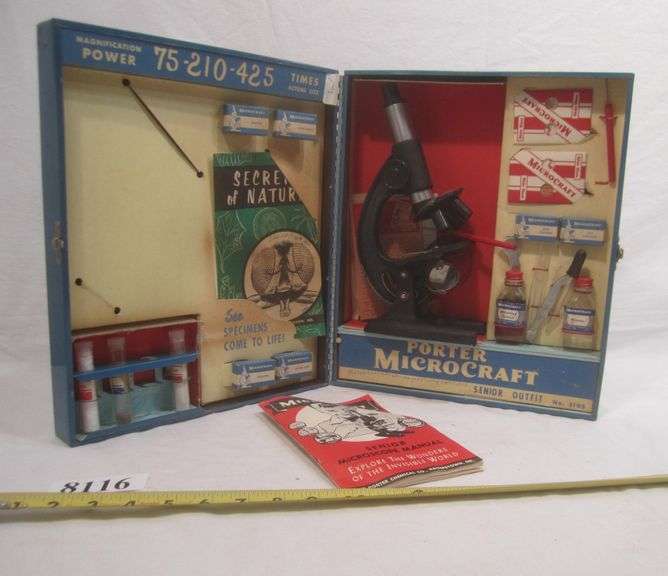 Vintage Porter Microcraft microscope / chemistry set - Mark Van Hook ...