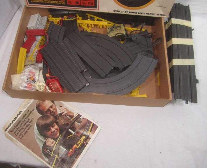 Tyco Pro Racing slot car track, controllers, box - Mark Van Hook ...