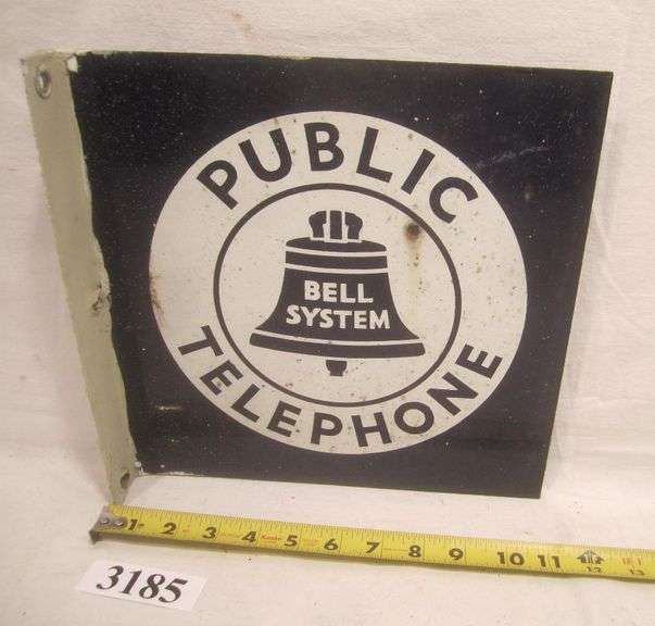 Vintage metal double sided Bell Public Telephone sign - Mark Van Hook ...