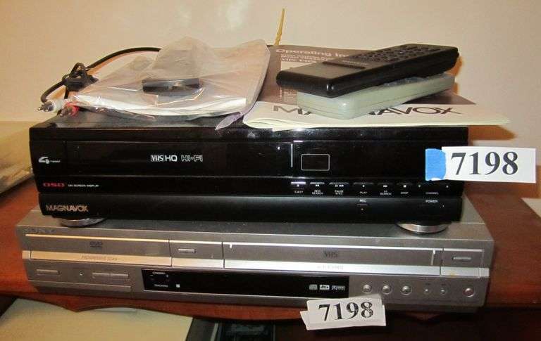 Sony DVD/VHS combo w/ remote, Magnavox VHS with remote - Mark Van Hook ...