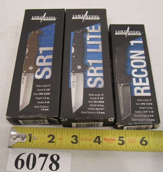 Cold Steel SR1, SR1 Lite, and Recon 1 knives new in box - Mark Van Hook ...