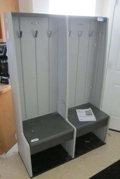 Lifetime plastic storage locker coat tree / shoe bench - Mark Van Hook ...