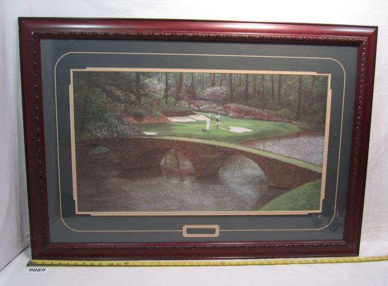 Framed golf print "Augusta the 12th" by Jim Harrington - Mark Van Hook ...