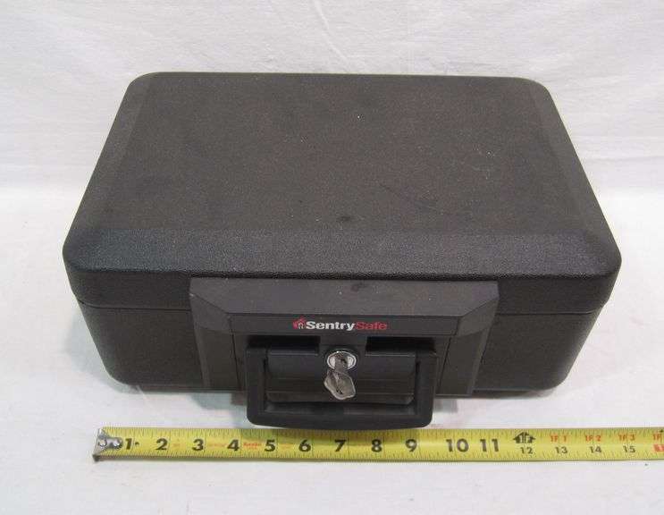 Sentry document safe with key - Mark Van Hook, Auctioneer