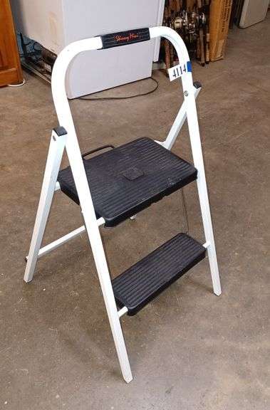 Skinny mini folding two step step stool - Mark Van Hook, Auctioneer