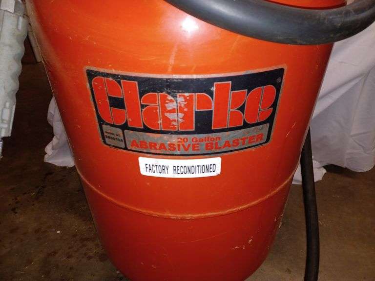 Clarke 30 gallon abrasive blaster - Mark Van Hook, Auctioneer