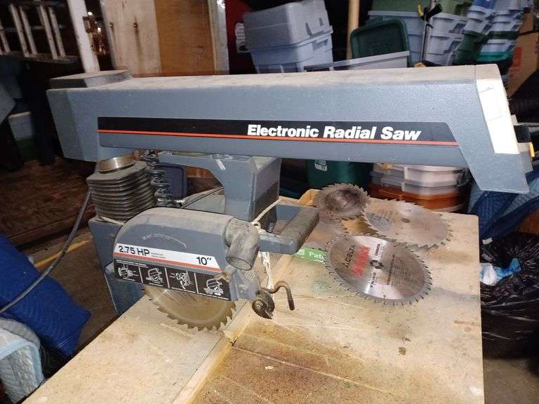 Sears Craftsman 10 inch electronic radial saw - Mark Van Hook, Auctioneer