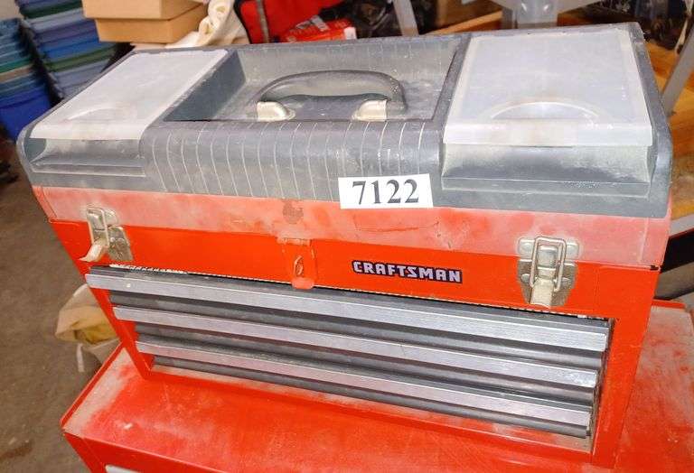 Craftsman 3 piece stacking rolling tool chest - Mark Van Hook, Auctioneer