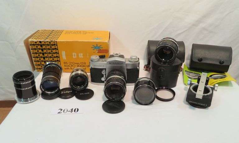 Miranda Sensorex II camera, various Miranda & Miranda mount lenses ...