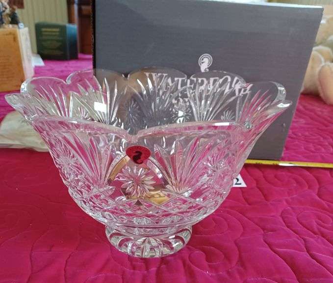 Waterford Crystal 10-inch Artisan Bowl in box - Mark Van Hook, Auctioneer
