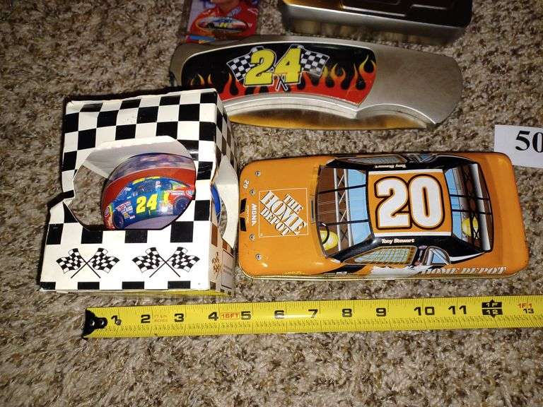 NASCAR collectibles, tin, Chevy tin - Mark Van Hook, Auctioneer