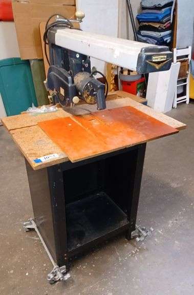 Craftsman radial arm saw on rolling stand, working. - Mark Van Hook ...