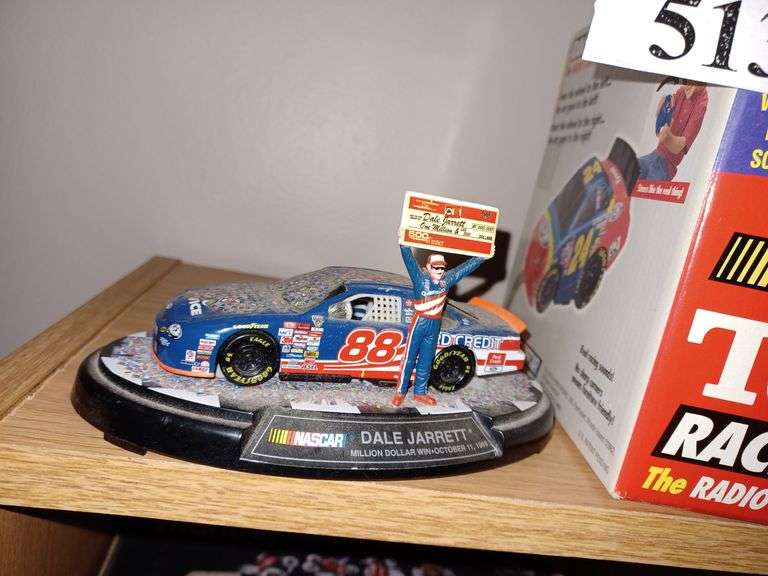Two remote control cars in packaging, diecast car, NASCAR figurine, 57 ...