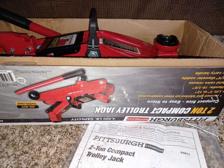 Pittsburgh Automotive 2 ton compact floor jack in box with manual ...