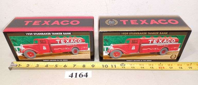 (2) ERTL diecast Texaco collector trucks in boxes - Mark Van Hook ...