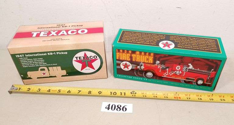 (2) ERTL diecast Texaco collector trucks in boxes - Mark Van Hook ...