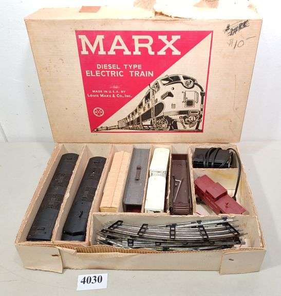 Marx train set in box - Mark Van Hook, Auctioneer
