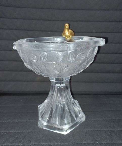 Gorham Crystal compote - Mark Van Hook, Auctioneer