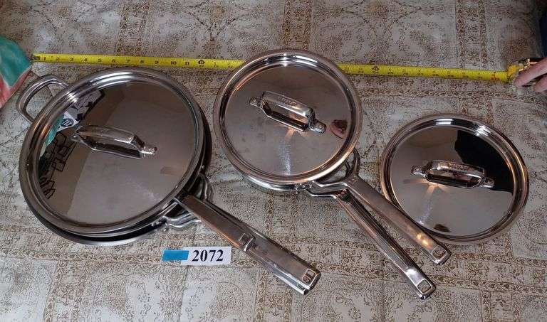Wolf Gourmet stainless pans set - Mark Van Hook, Auctioneer