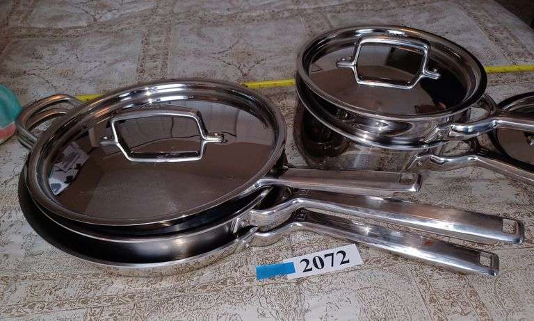 Wolf Gourmet stainless pans set - Mark Van Hook, Auctioneer