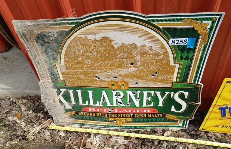 Redecorated Killarney's red lager and Twisted Tea metal Advertising ...