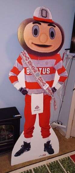 Almost life size Brutus Buckeye cardboard cutout - Mark Van Hook ...
