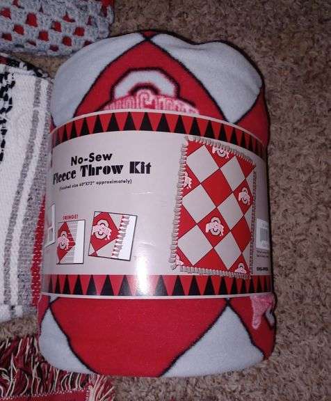 Ohio State fleece throw kit, afghans, snuggie, blankets - Mark Van Hook ...