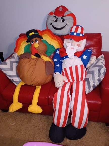 Large Stuffed Turkey, Uncle Sam, and Brutus Buckeye - Mark Van Hook ...