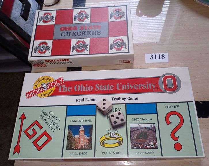 Ohio State monopoly, Ohio State checkers - Mark Van Hook, Auctioneer