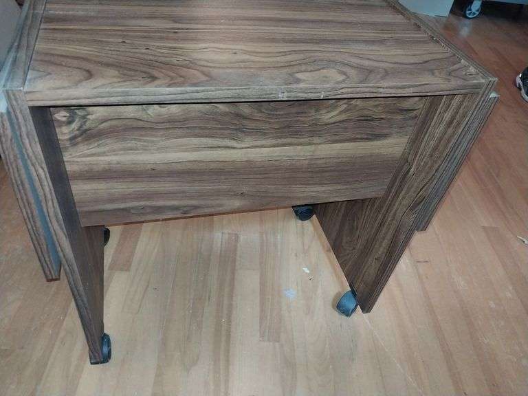 Rolling 1 drawer computer desk with an extension on either side, new in ...