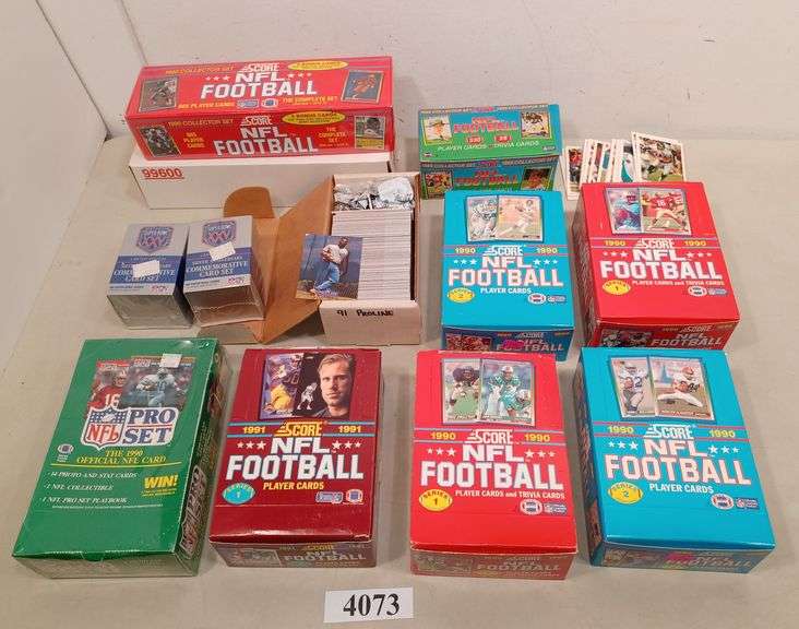 Several boxes of football cards - Mark Van Hook, Auctioneer