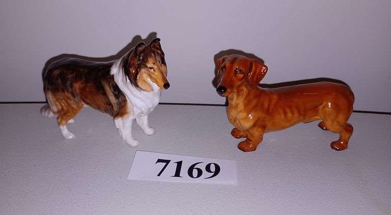 Two Royal Doulton dog figurines - Mark Van Hook, Auctioneer
