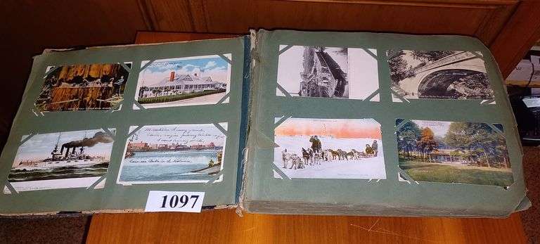 Large antique postcard album full of souvenir postcards. - Mark Van ...