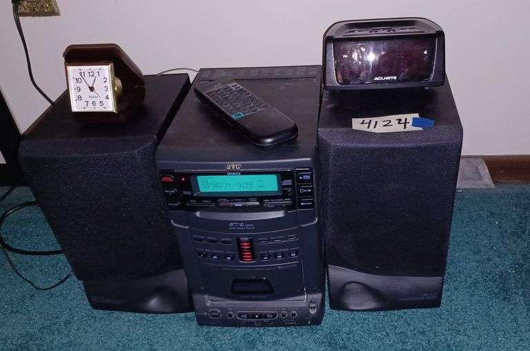 JVC compact CD / cassette stereo with remote , alarm clocks - Mark Van ...