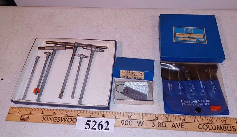 Fujitool 14 blade pitch gage, GTS wiggler/center finder set, Mitutoyo ...