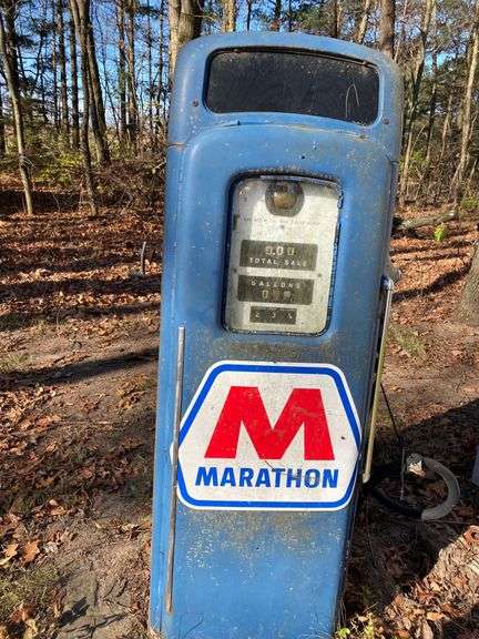 Vintage Marathon Gas Pump - Ness Bros Realtors & Auctioneers