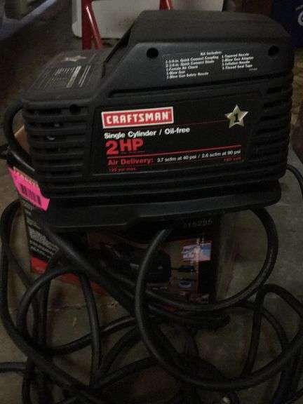 Craftsman 2 HP single cylinder oil free air compressor - Ness Bros ...
