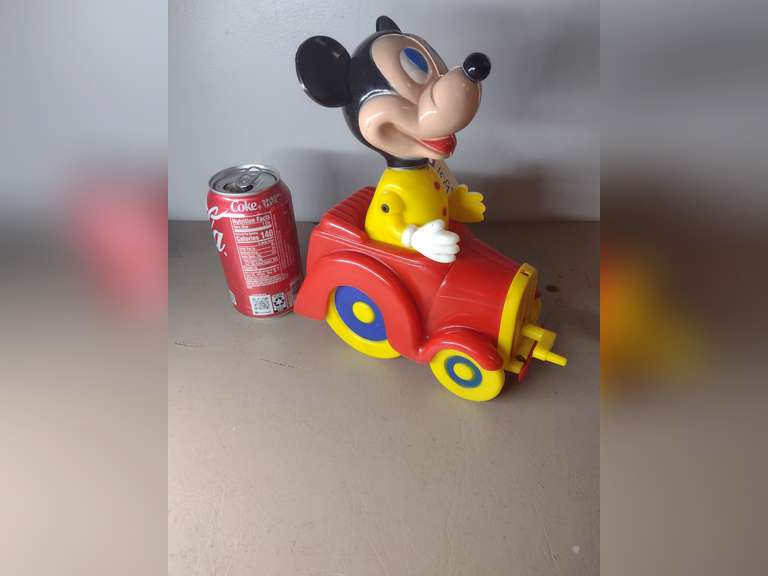 1965 Walt Disney Productions Mickey Mouse Wind Up Toy Car - in working ...
