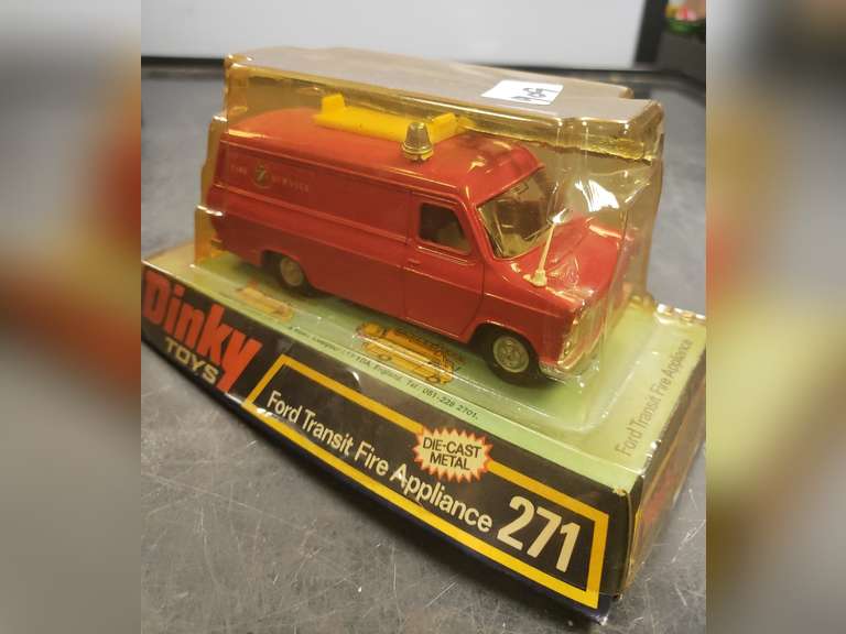 Dinky Toys Ford Transit Fire Appliance 271 die cast replica with box ...