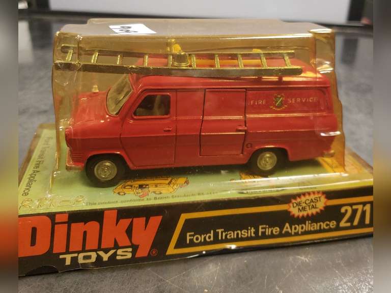 Dinky Toys Ford Transit Fire Appliance 271 die cast replica with box ...