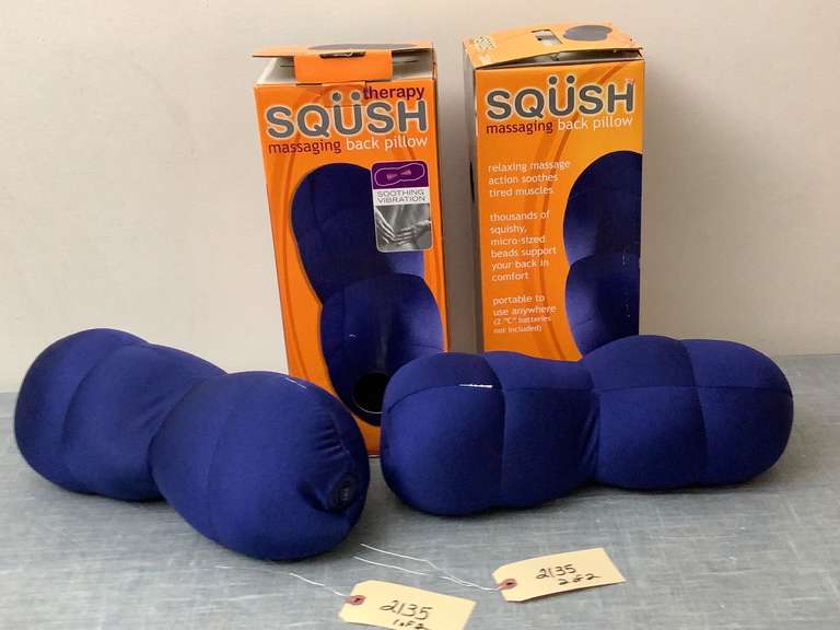 Squish Therapy Massaging Back Pillows. Uses 2 “C” batteries. Battery ...