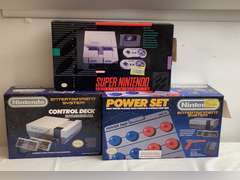 3 Empty Nintendo boxes. Super Nintendo, Control Deck and Power Set ...