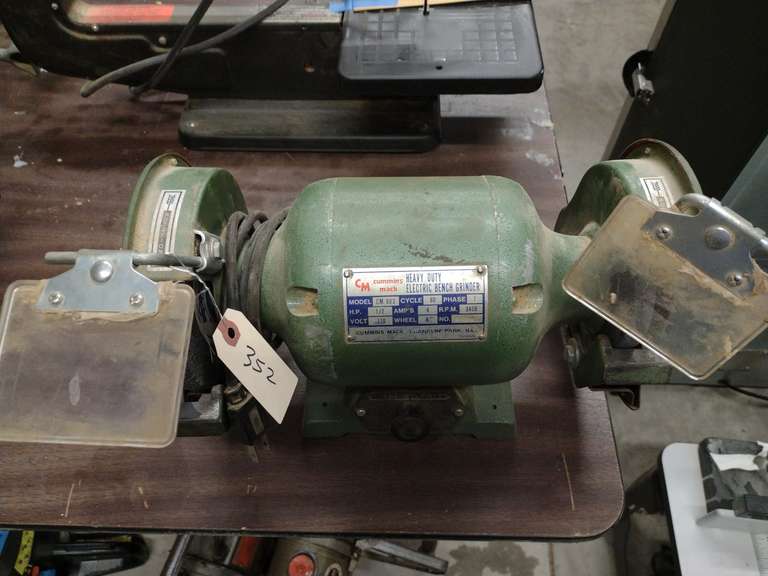 Cummins Mack 1/2 hp heavy duty bench grinder.