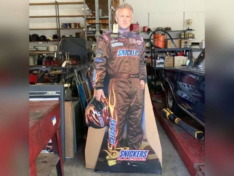 Life size Ricky Rudd cutout - 75"t x 33"w. Appears to be signed.