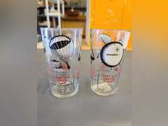 2 NASA Explorer promo drinking glasses. Apollo 11 glass. Apollo 12 ...