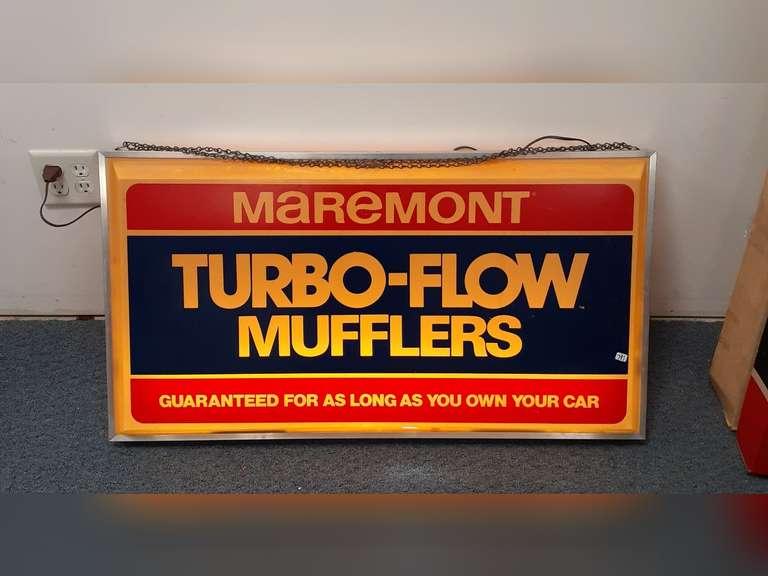 Maremont Turbo-Flow Mufflers Double Sided Advertising Light - powered ...