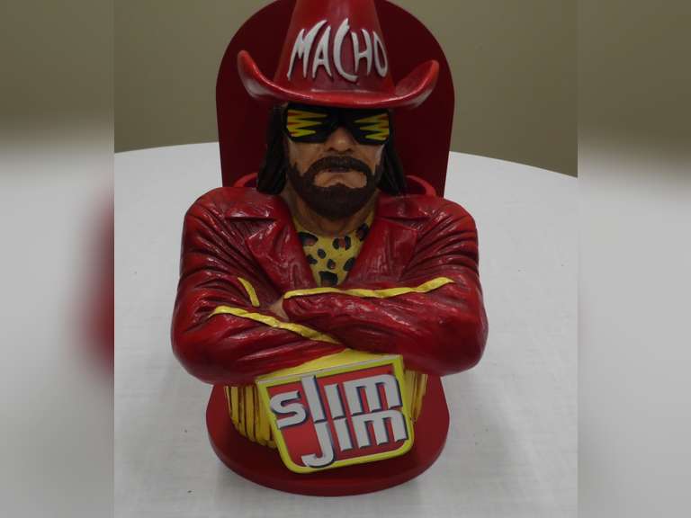 Randy "Macho Man" Savage Slim Jim dispenser donated by Grant County Oil ...